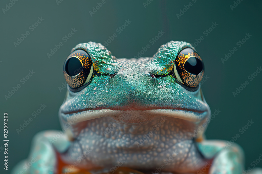Staring Froglet: Embracing Nature's Beauty with Cute, Green Eyes - A ...