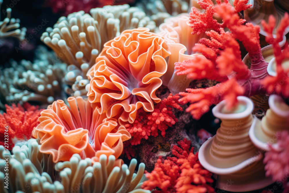 Explore the underwater world through this detailed image of corals ...