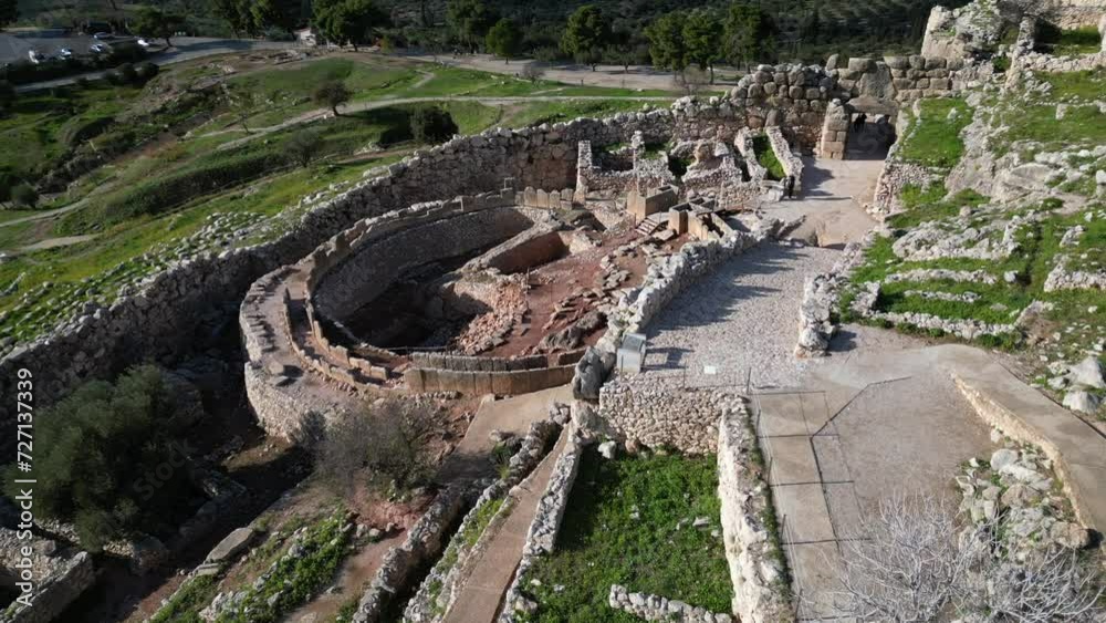 Video Stock Aerial view by drone of archaeological site of ancient ...