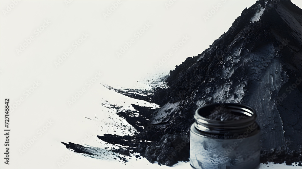 Shilajit on a white background, conveying the essence of this ancient ...