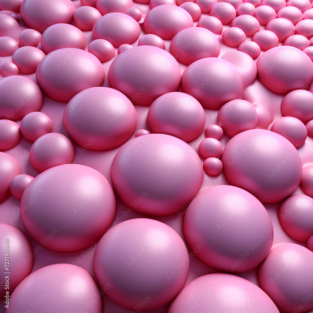 shiny pink texture with round bumps, pink 3d spheres, pink bubble wrap ...