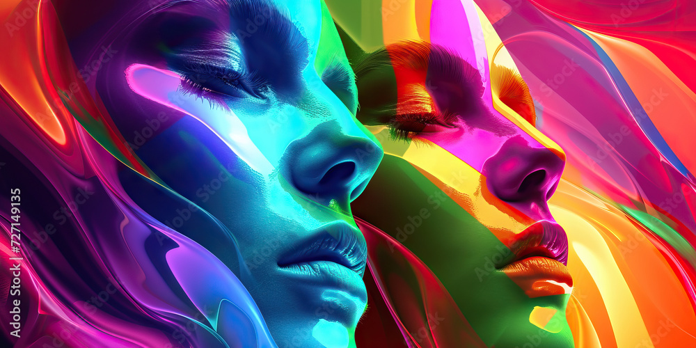 Chromatic Faces: Whimsical Images of Individuals with Their Faces ...