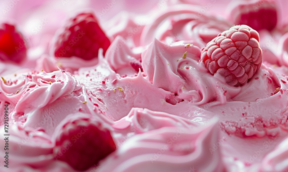 realistic background creamy raspberry ice cream Stock Illustration ...