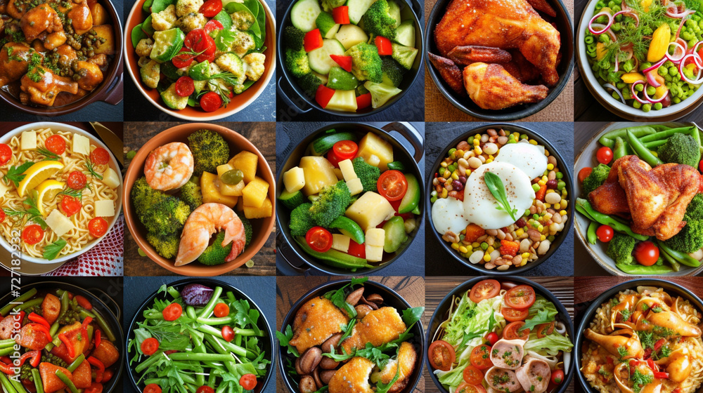 Delightful feast spread on various platters displaying a range of ...