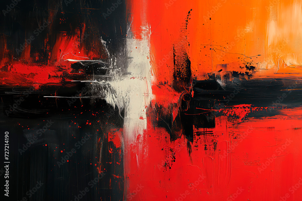 Envy, angry, hate. A Fiery clash of red and black, evoking the ...