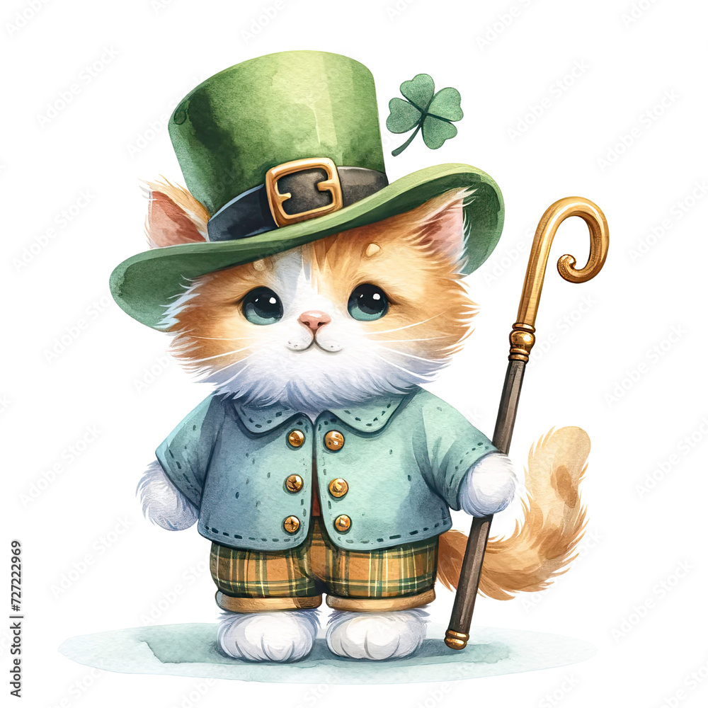 Cat St. Patrick's Day PNG Clipart, St. Patrick's Day PNG, Cute Cat PNG ...