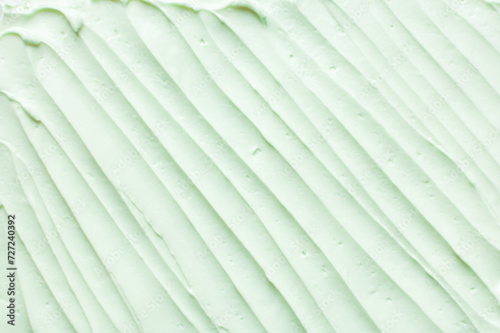 Top view of green buttercream for decorating cake, silky smooth ...