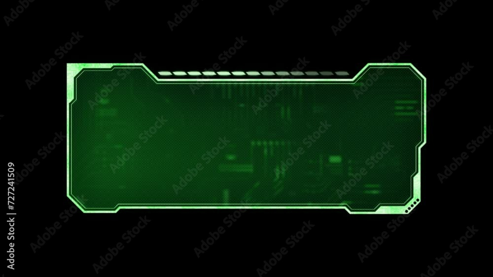 Futuristic HUD video frame Green digital technology plexus lines ...