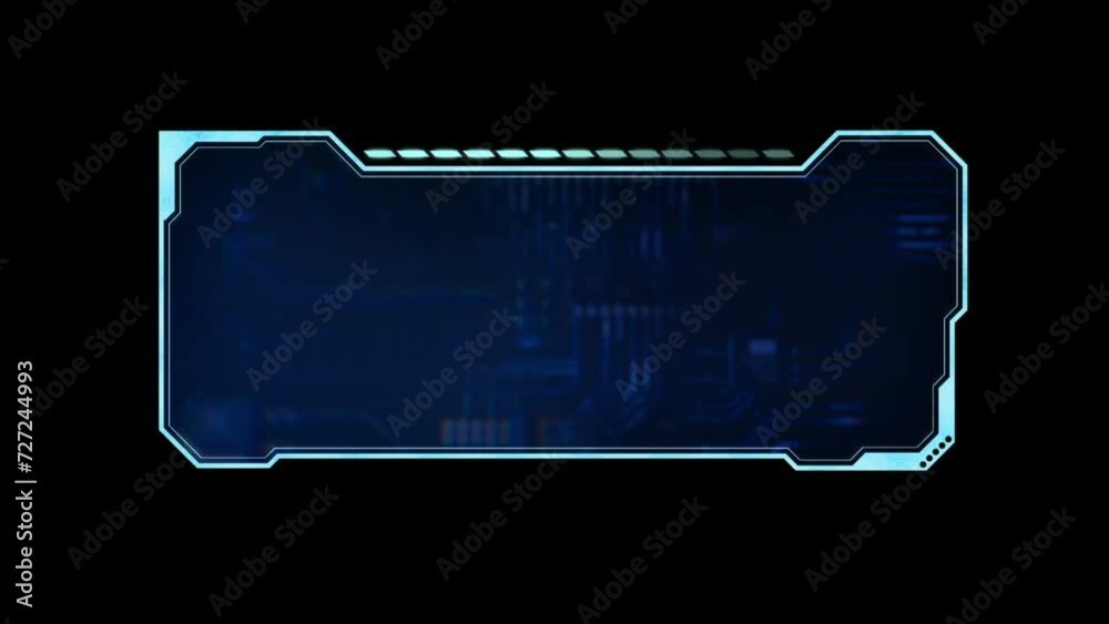 Futuristic HUD video frame Blue digital technology plexus lines ...