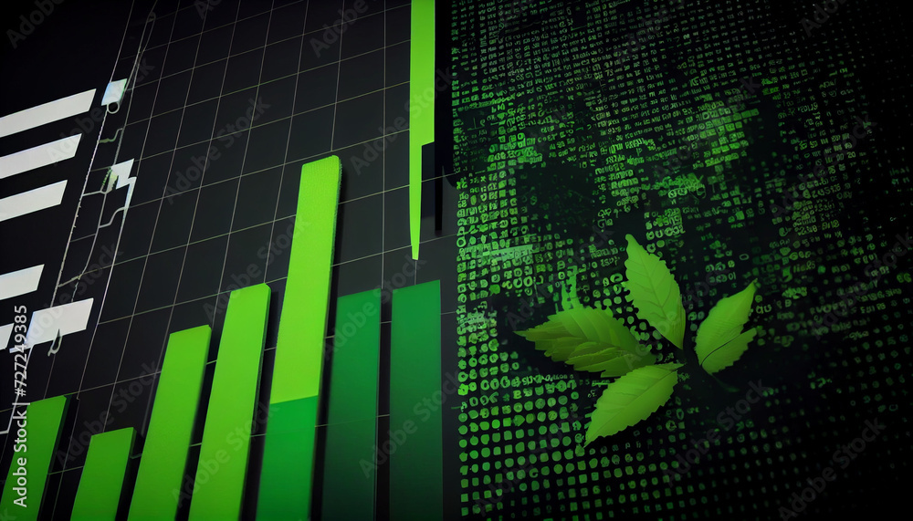 Corporate social and environmental responsibility represented by a bar ...