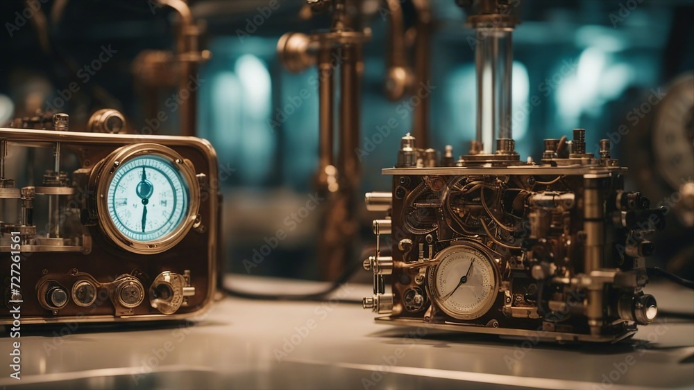 antique clock mechanism a steampunk, Medical equipment on the ...