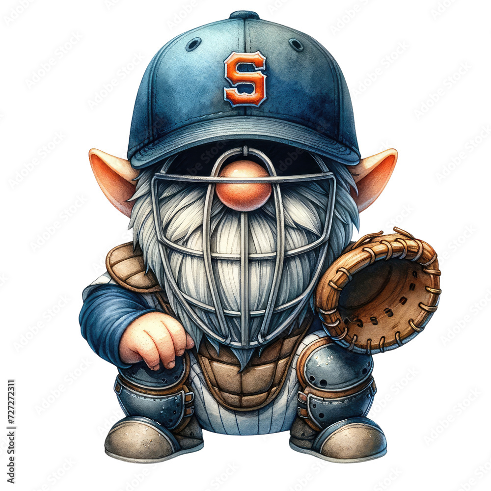 Baseball Gnome Clipart | Sporty Gnome Character Illustration Cute ...