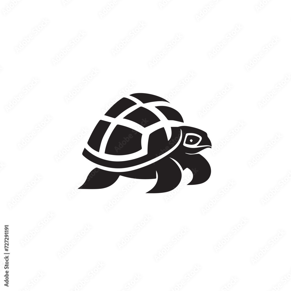 Tortoise in cartoon, doodle style . Image for t shirt. Isolated 2d ...
