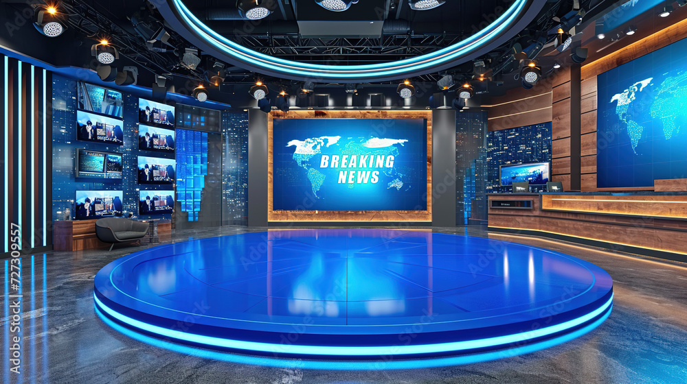 Breaking News newsroom background image for news reporting Stock Photo ...