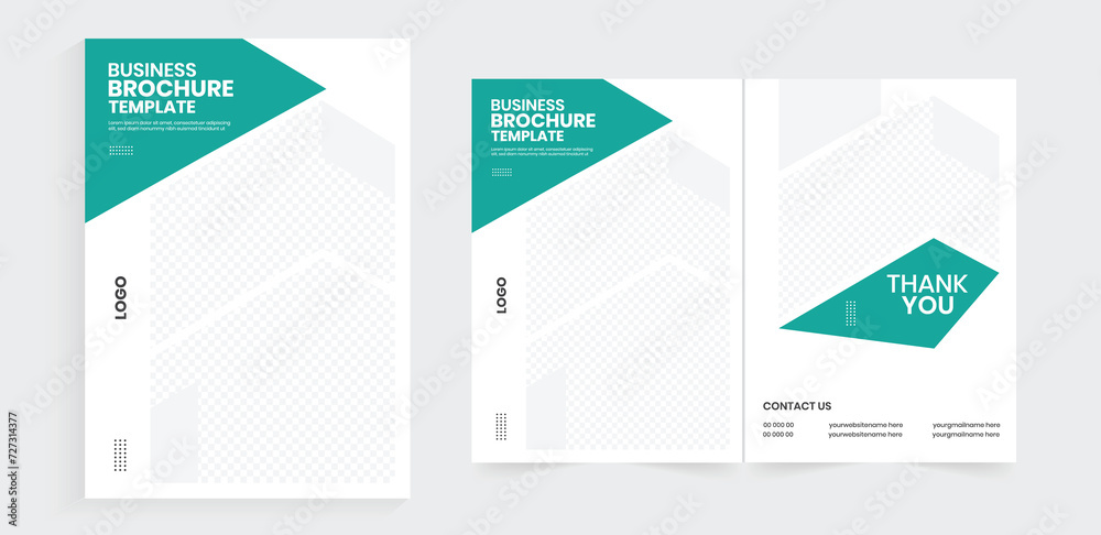 Bifold a4 brochure design, Editable folded manual handbook, business ...