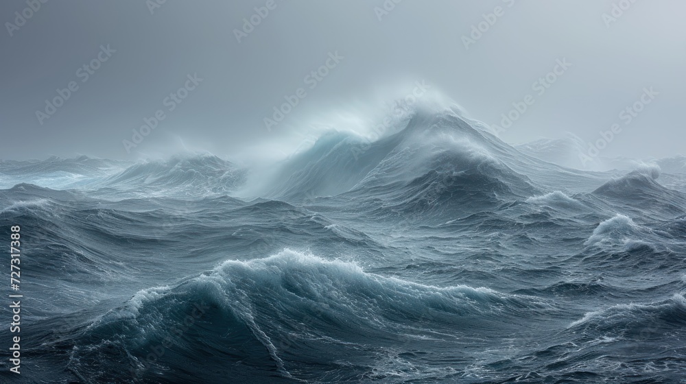 High westerly winds whip across the turbulent waters, giving rise to ...