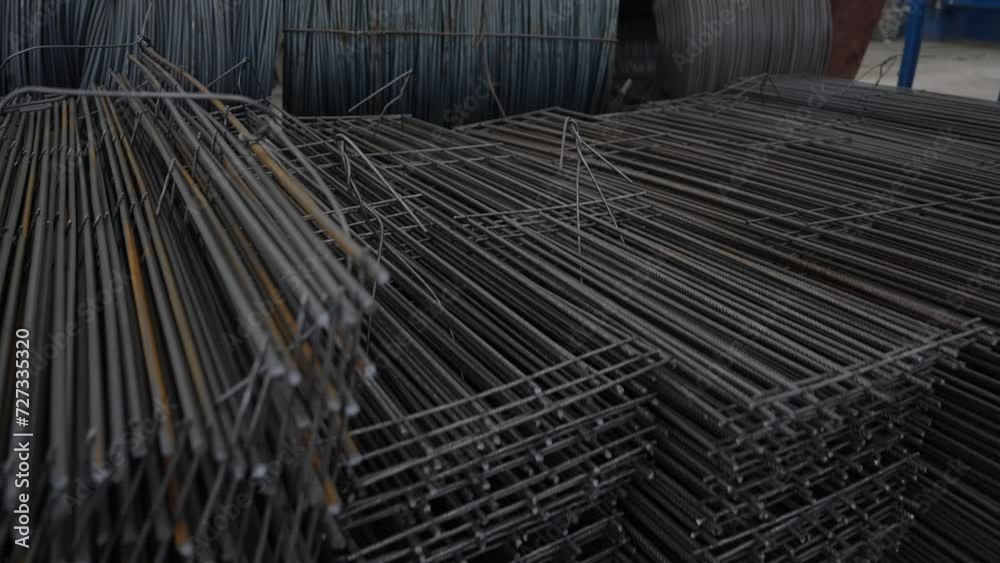The reinforcing bar. Steel reinforcement bars. Construction rebar steel ...