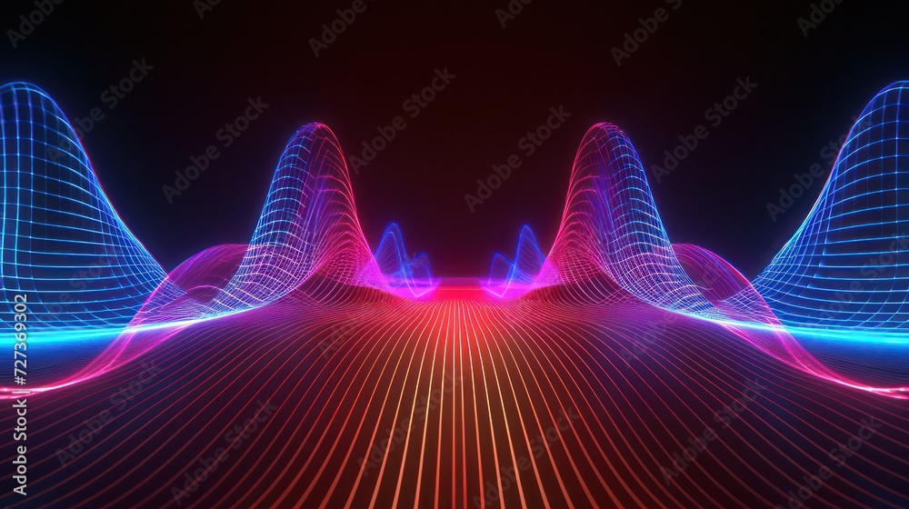 soundwave background, futuristic RGB wallpaper with colorful neon wave ...