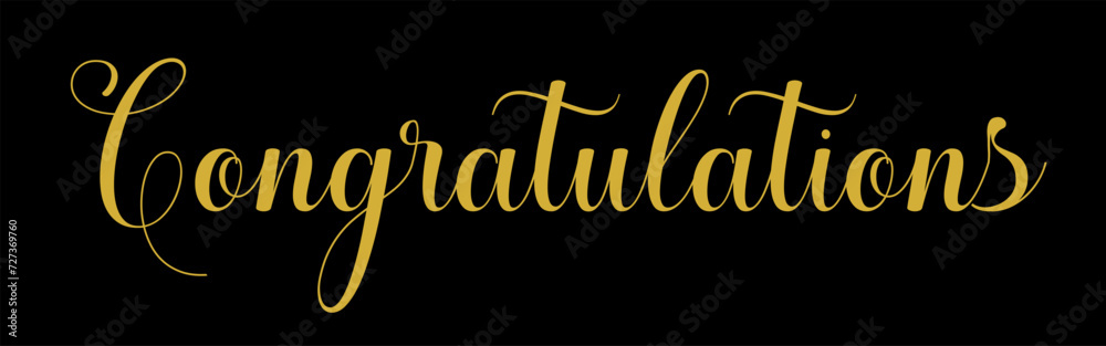Congratulations golden sign black background. Congratulations golden ...