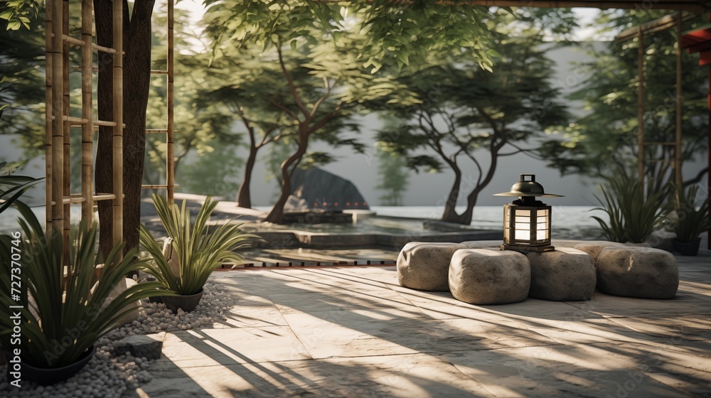 Opt for gravel pathways, Japanese lanterns, and bamboo fencing to ...