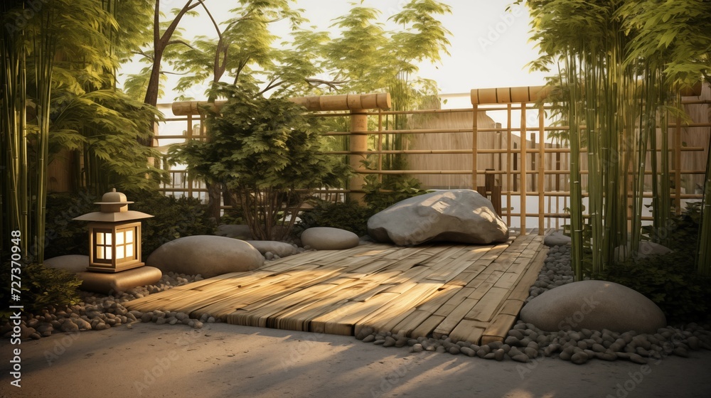 Opt for gravel pathways, Japanese lanterns, and bamboo fencing to ...