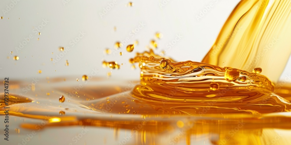 Shimmering Liquid Gold Pouring Against A Clean White Backdrop ...