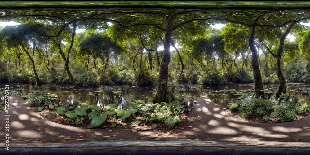 tree in the forest Full 360 degrees seamless spherical panorama HDRI ...