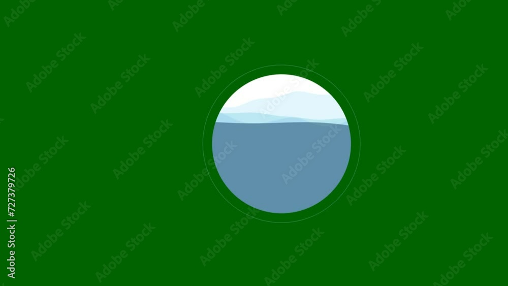 Vidéo Stock Fluid water wave in circle motion graphics. Flat style ...