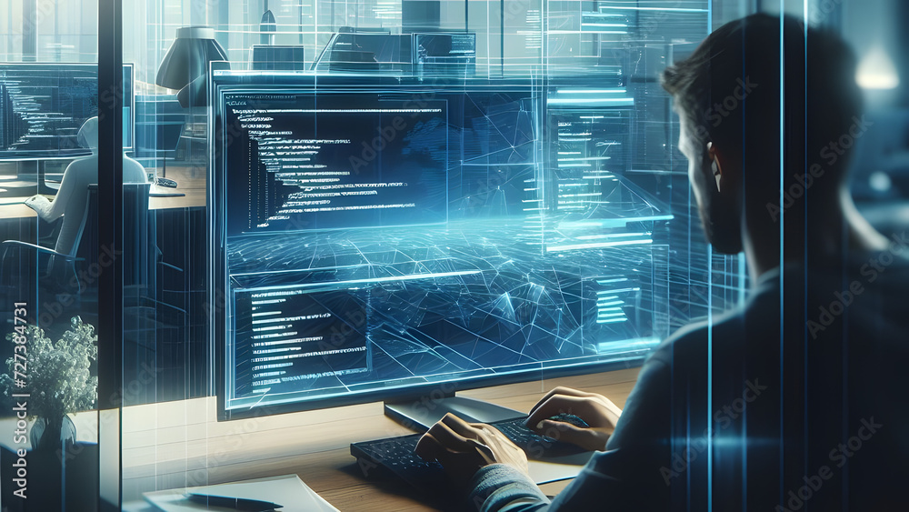 AI, data science, digital technology concept. machine learning, data management system, cloud ...