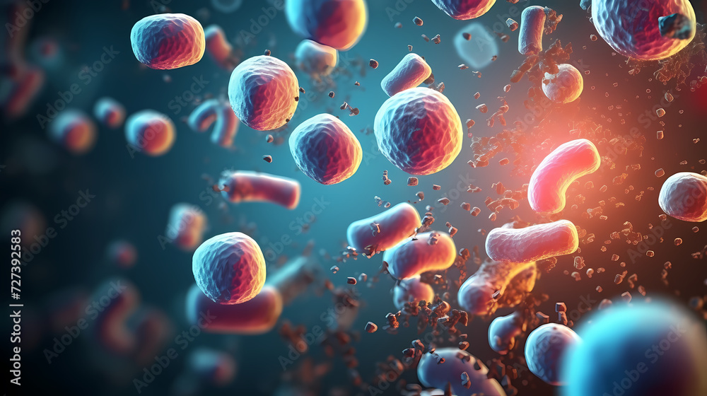 Macroscopic observation of organisms bacteria and cells and viruses ...