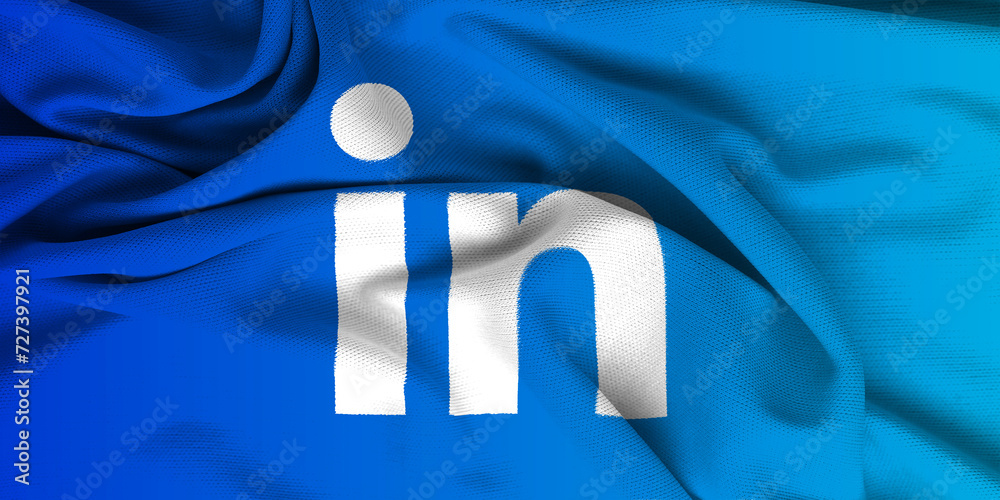 Casablanca, Morocco - February 03, 2024: linkedin Logo Flag Design ...
