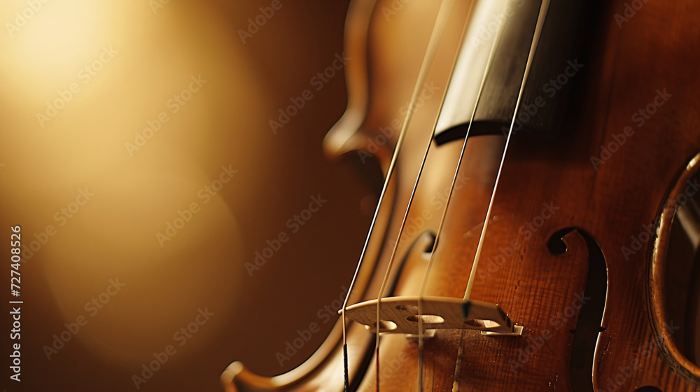 harmony of musical instruments, focusing on the elegant curves of a ...