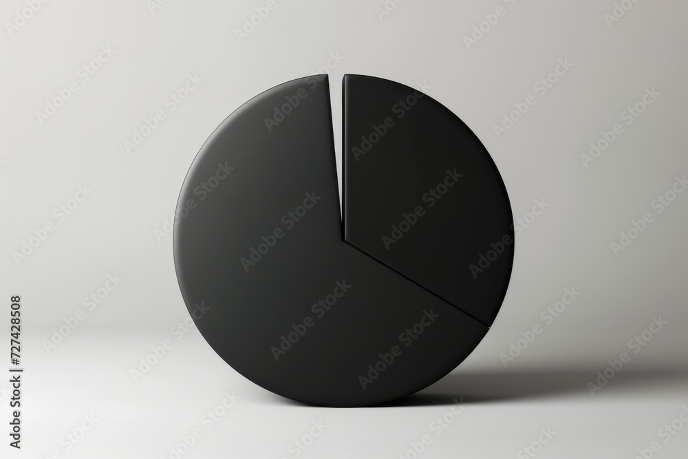 A striking black pie chart with a couple of missing pieces, resembling ...