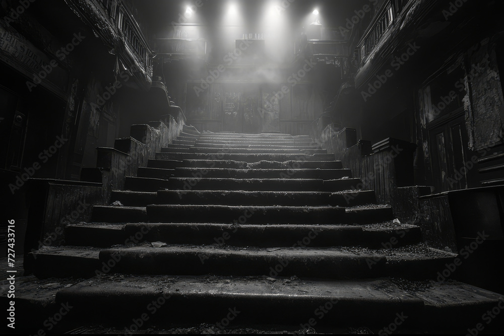 A classic film noir screening, with its characteristic shadows and ...