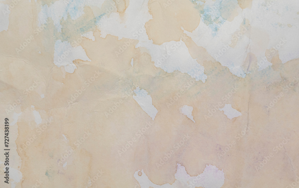 Old Paper Texture. Worn-out Paper Sheet. Paper Background with Spilled ...