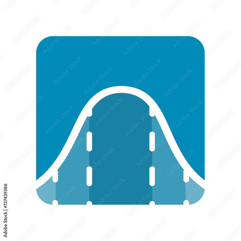 Gauss curve, normal probability distribution, graph - vector icon Stock ...