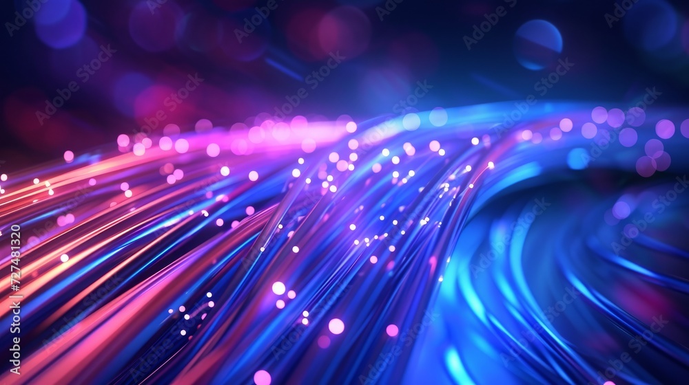 Fiber optic cable technology vector design of internet, network, speed ...