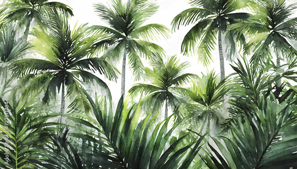 Abstract Palm trees leaves realistic on transparent backgrounds ...