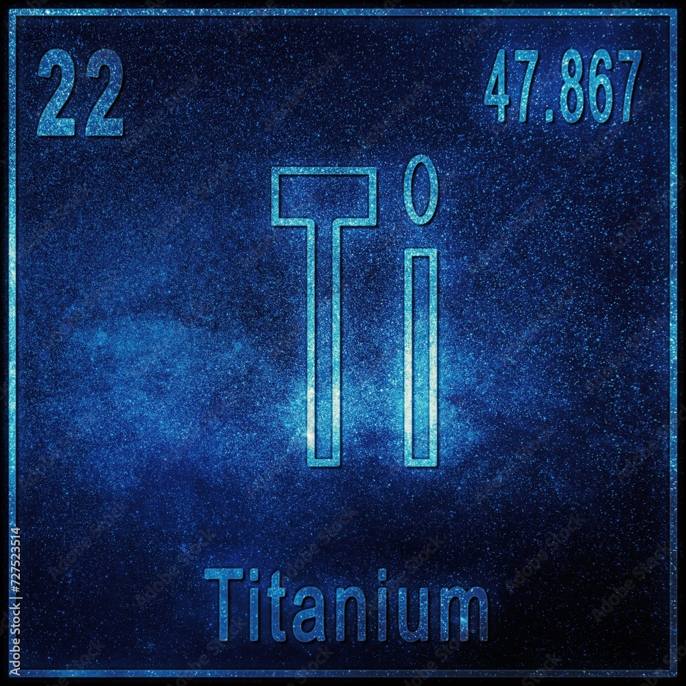 Titanium Chemical Element Sign With Atomic Number Atomic Weight ...