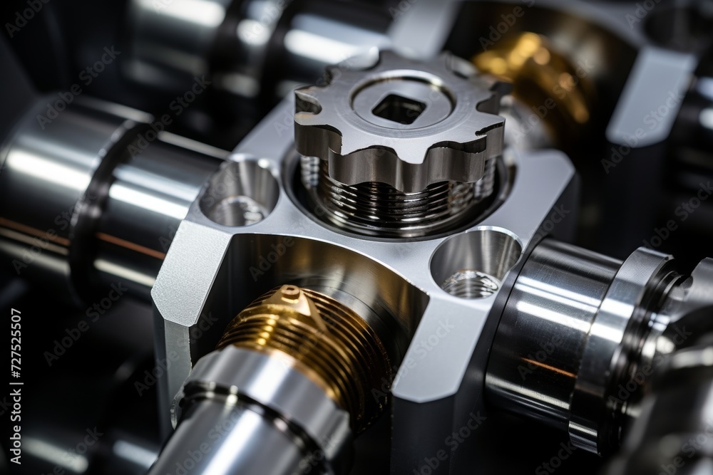 A Close-Up Shot of a Valve Stem, Highlighting the Intricate Details and ...