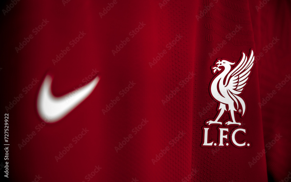 Liverpool FC logo and Nike emblem collaboration Home Football Soccer ...