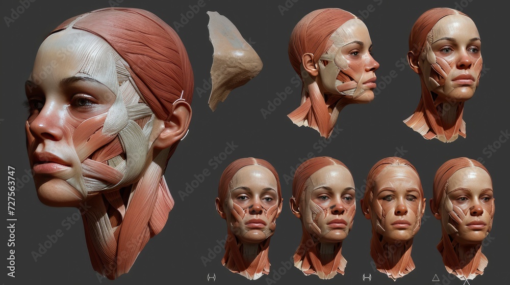 female anatomy showing the head Stock Illustration | Adobe Stock