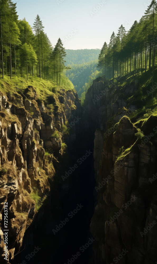 Faults of the earth crust, consequence of the earth. Fault line break ...