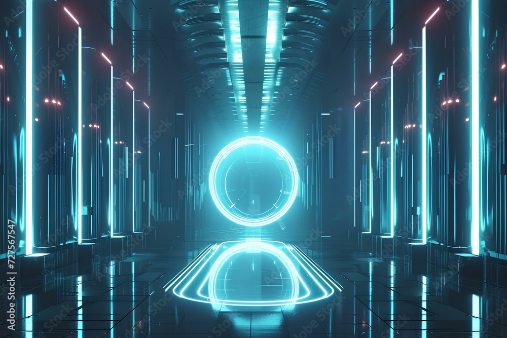 synthetic synthesis album cover, sleek digital render for the album ...