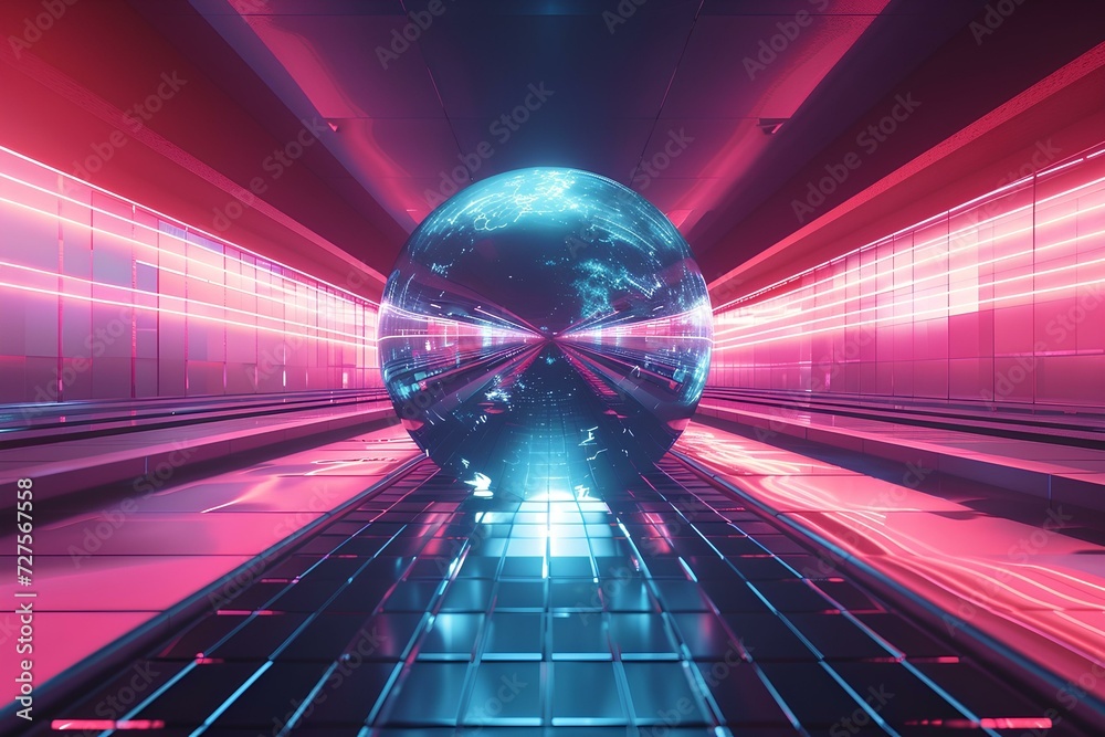 synthetic synthesis album cover, sleek digital render for the album ...