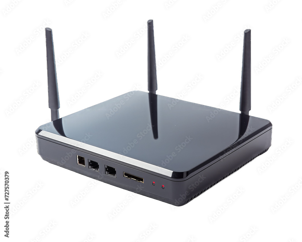 Wireless router isolated on white background. Wi-Fi Router isolated on ...