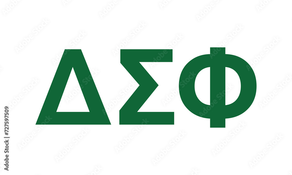 Delta Sigma Phi greek letter, ΔΣΦ greek letters, ΔΣΦ Stock Vector ...
