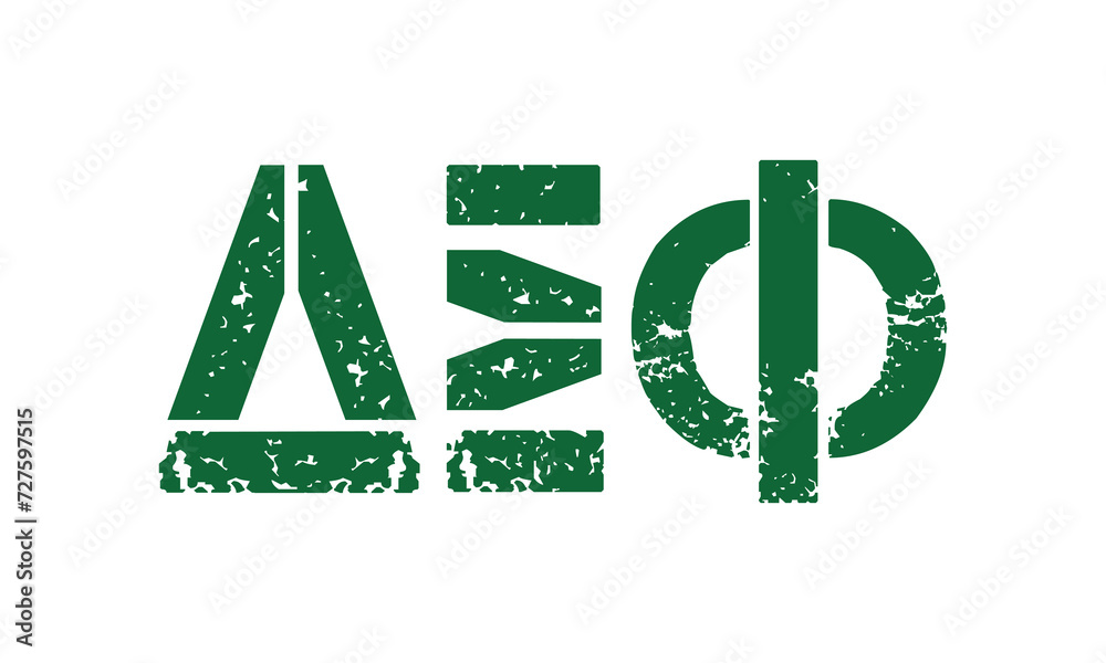 Delta Sigma Phi greek letter, ΔΣΦ greek letters, ΔΣΦ Stock Vector ...
