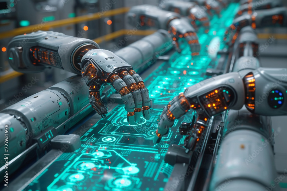 future robotic arms performing automated medical health care operation ...