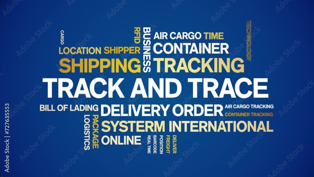 Track And Trace animated tag word cloud;text design animation kinetic ...